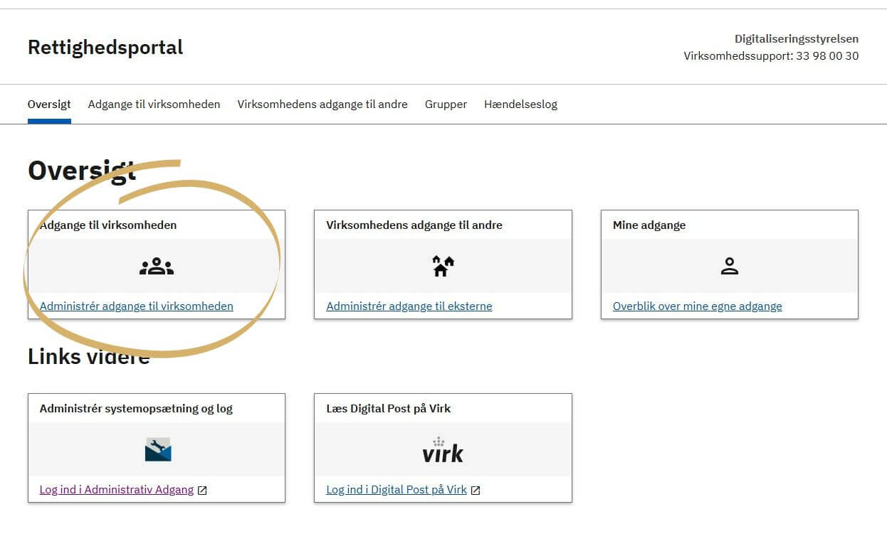 Autoriser adgang til digital postkasse